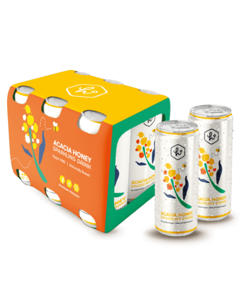 Acacia Sparkling Honey Drink 320ml (6 cans/per pack) - HiveTown